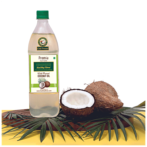 Buy Healthy Fibres Premia Cold Pressed Coconut Oil - 100% Natural ...
