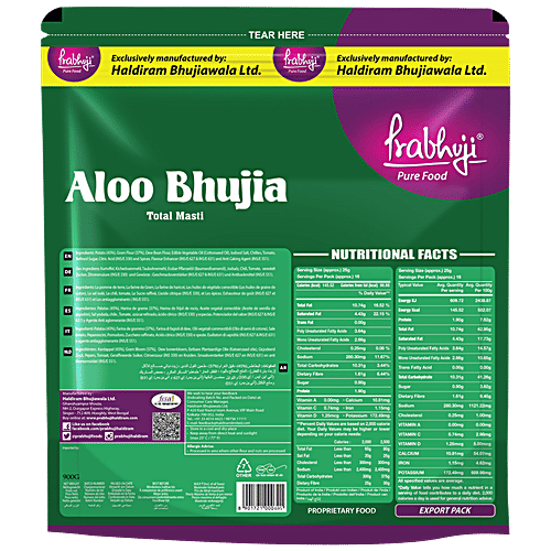 Buy PRABHUJI PURE FOOD Aloo Bhujia - Total Masti, Namkeen, Crispy ...