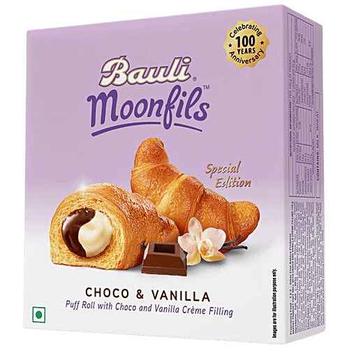 Buy Bauli Moonfils Choco & Vanila - Puff Rolls With Creme Filling ...