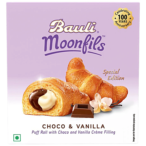 Buy Bauli Moonfils Choco & Vanila - Puff Rolls With Creme Filling ...