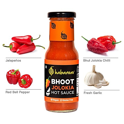 Buy Habanero Bhoot Jolokia Hot Sauce - Ghost Chilli, Vegan & Gluten Free Online at Best Price of ...