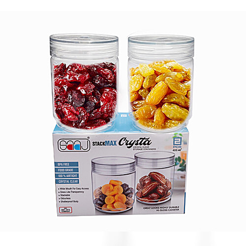 Buy Saaj Crysta Storage Container - Plastic, Transparent Body & Lid ...