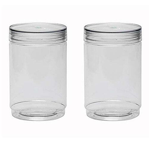 Buy Saaj Crysta Storage Container - Plastic, Transparent Body & Lid ...