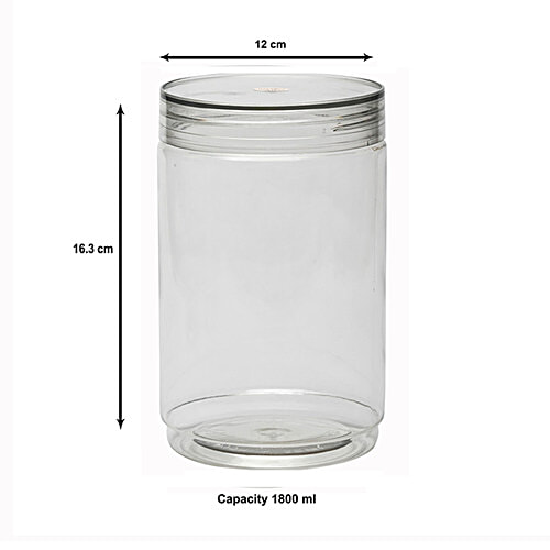 Buy Saaj Crysta Storage Container - Plastic, Transparent Body & Lid ...