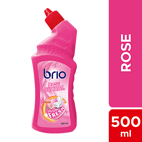 Buy Brio Disinfectant Toilet Cleaner - Rose, Removes Stains & Kills 99. ...