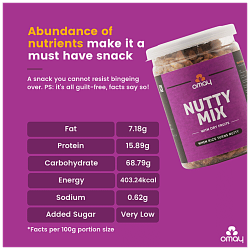 Buy Omay Foods Nutty Mix - With Dry Fruits, Roasted, Rich In Nutrients ...