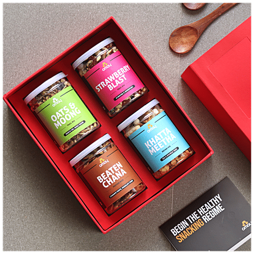 Buy Omay Foods Healthy Dhamaka Gift Box - Strawberry Blast, Khatta ...