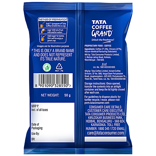 Buy Tata Coffee Grand Classic Instant Coffee - Flavour Locked Decoction ...