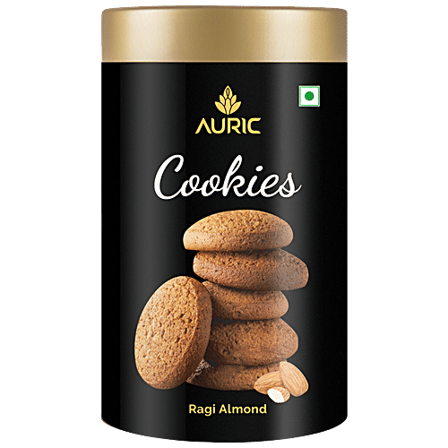 Buy Auric Ragi Cookies - Ragi Almond, Rich In Fiber, Healthy Snack ...