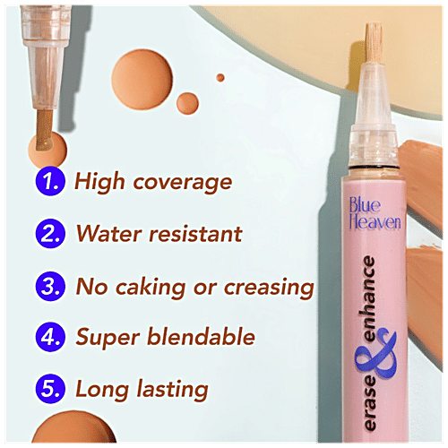 Buy Blue Heaven Erase & Enhance Full Coverage Concealer Pen ...
