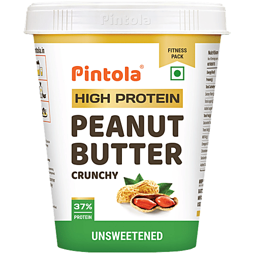 Buy Pintola Peanut Butter - Crunchy, With 37g Protein & 8g Fiber ...