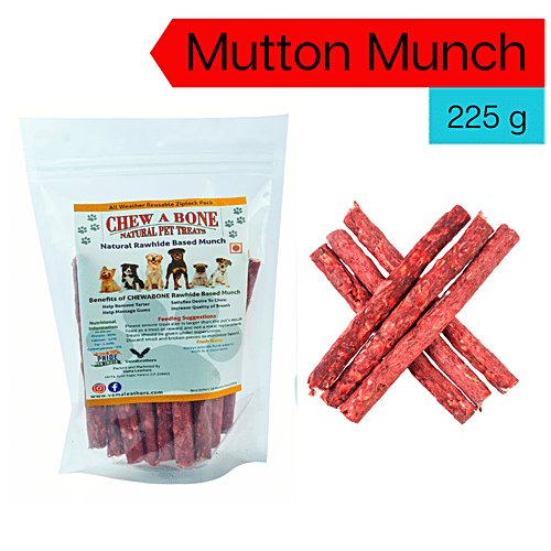 Buy Chew A Bone Rawhide Based Mutton Munch Sticks - All Breed Dog ...