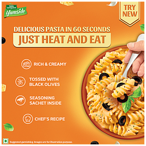Buy Tata Sampann Yumside cheesy-pasta-with-black-olives-rich-creamy ...