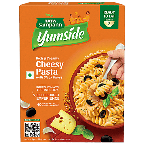 Buy Tata Sampann Yumside Cheesy Pasta With Black Olives Online at Best ...