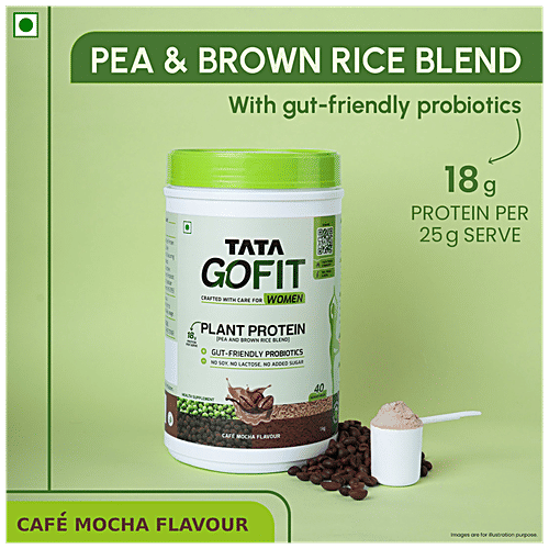 Buy Tata GoFit Plant Protein Powder - Rich Chocolate Flavour, For Women ...