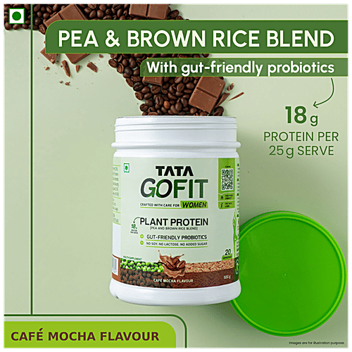 Buy Tata GoFit Plant Protein Powder - Café Mocha Flavour, For Women ...