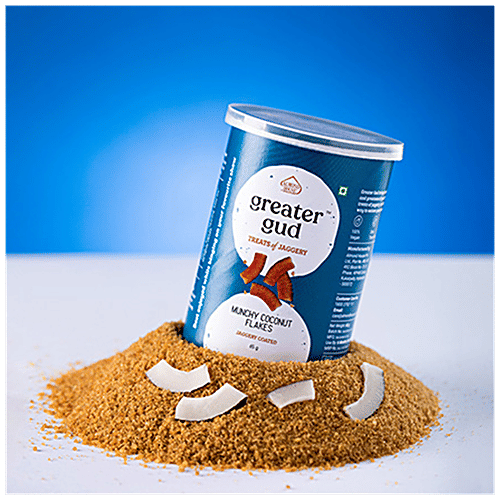 Buy Almond House- Greater Gud Munchy Coconut Flakes - Jaggery Coated ...
