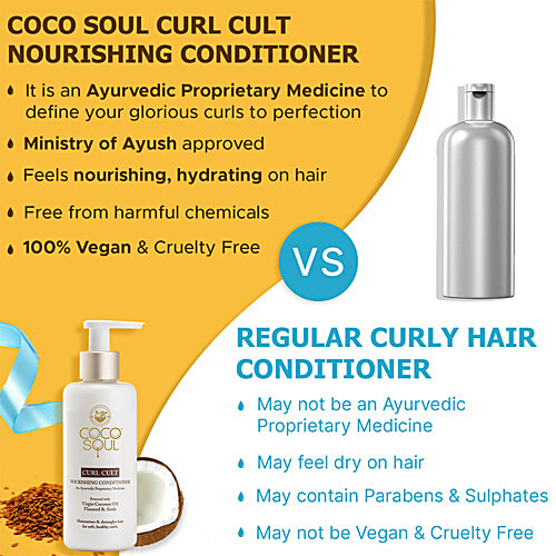 Buy Coco Soul Curl Cult Nourishing Conditioner - Ayurvedic, Moisturises ...