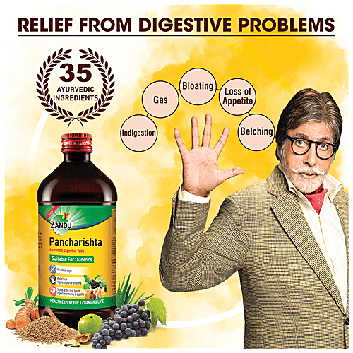 Buy ZANDU Pancharishta Ayurvedic Digestive Tonic Suitable For Diabetic ...