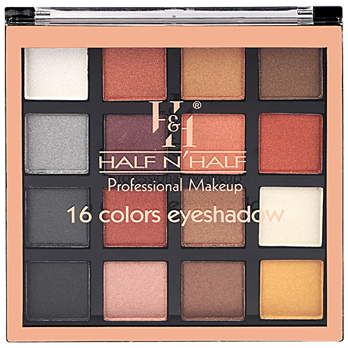 Buy Half N Half 16 Colors Eyeshadow Palette - Highly Pigmented, Long ...