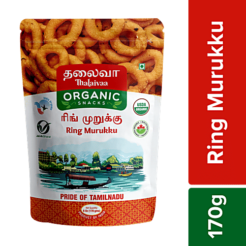 Buy THALAIVAA ORGANIC SNACKS Ring Murukku - No Preservatives Online at ...