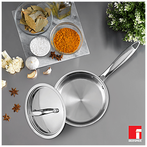 Buy Bergner Tri-Pro Triply Stainless Steel Sauce/ Milk Pan With Lid ...