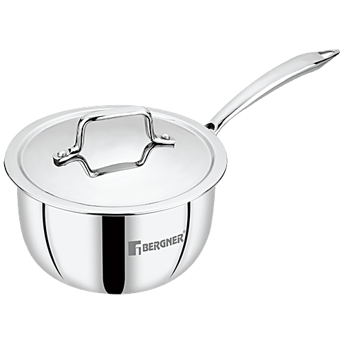 Buy Bergner Tri-Pro Triply Stainless Steel Sauce/ Milk Pan With Lid ...