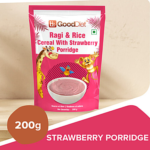 Buy GoodDiet Ragi & Rice Cereal With Strawberry Porridge Online at Best ...