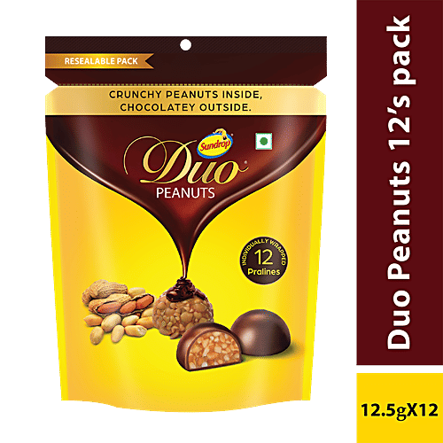 Buy Sundrop Duo Peanuts - Crunchy & Chocolatey, 12 Pralines Online at ...