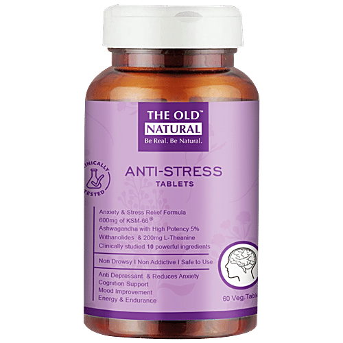 Buy The Old Natural Anti Stress Tablets - Ashwagandha KSM 66 Extract ...