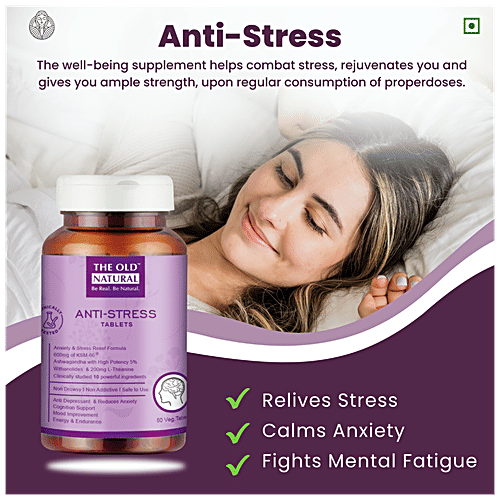 Buy The Old Natural Anti Stress Tablets - Ashwagandha KSM 66 Extract ...
