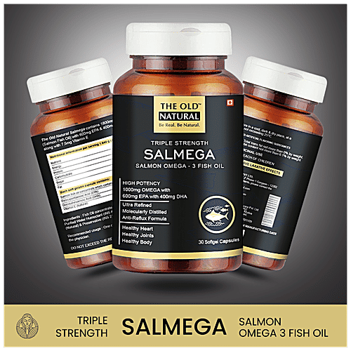 Buy The Old Natural Salmega Triple Strength Salmon Omega-3 Fish Oil ...