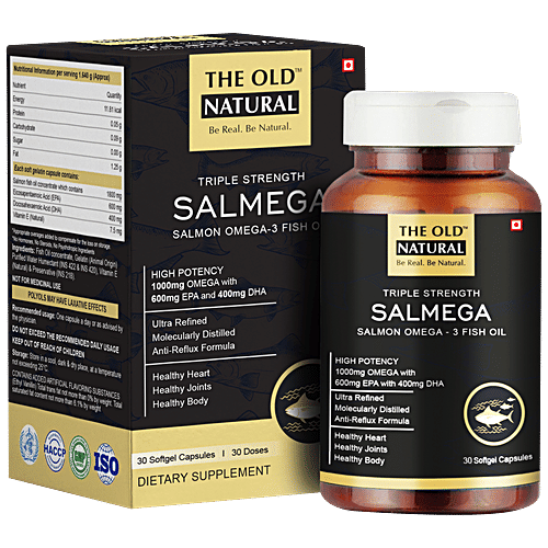 Buy The Old Natural Salmega Triple Strength Salmon Omega-3 Fish Oil ...