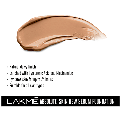 Buy Lakme Absolute - Skin Dew Serum Foundation, Nourished & Hydrated Online at Best Price of Rs ...