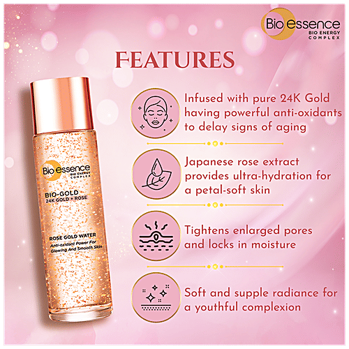 Buy Bio-essence Bio-Gold Gold Water Essence - With Rose, For Glowing ...