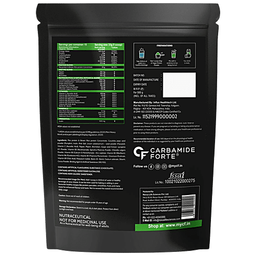 Buy Carbamide Forte Vegan Protein Powder - Chocolate, With 12 Vitamins ...