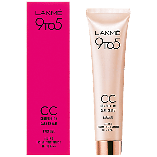 Buy Lakme 9To5 CC Complexion Care Cream - Caramel, All-In-1, With SPF ...
