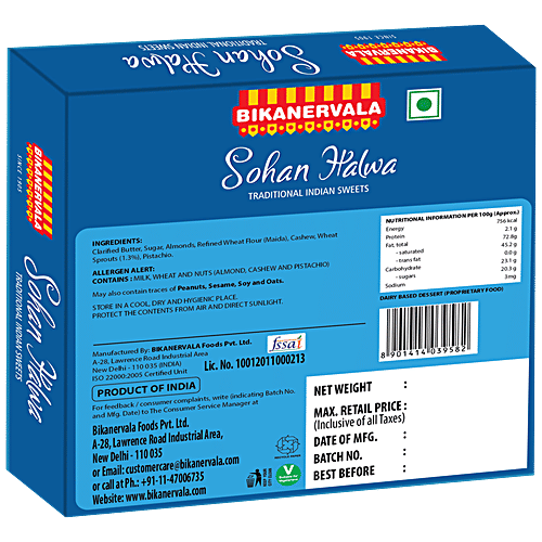 Buy Bikanervala Sohan Halwa - Traditional Indian Sweets, Freshly Packed ...