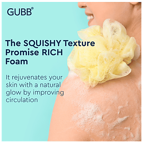 Buy Gubb Luxe Bath Sponge/Loofah - Round, Assorted Colour, For Women ...