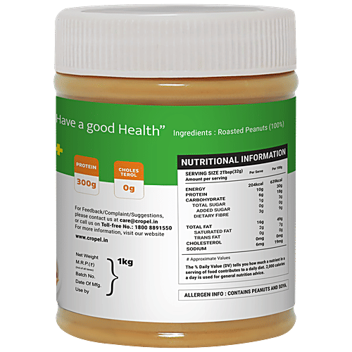 Buy Beanut 100% Natural Peanut Butter - Creamy, Rich In Protein & Fibre ...