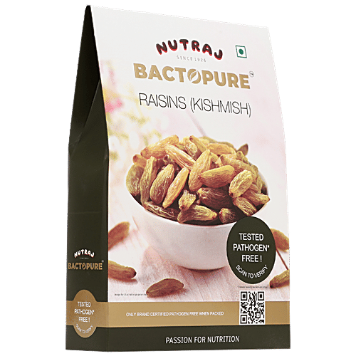 Buy Nutraj Bactopure Raisins Kishmish - Tested Pathogen Free Online at ...
