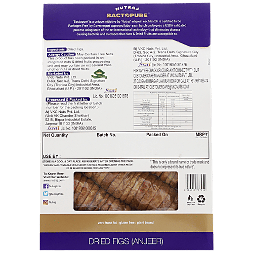Buy NUTRAJ BACTOPURE Dried Figs - Anjeer, Tested Pathogen Free Online ...
