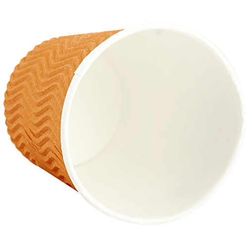 Buy SE7EN Rippled Paper Cup - Round, Disposable, For Hot & Cold Drinks ...