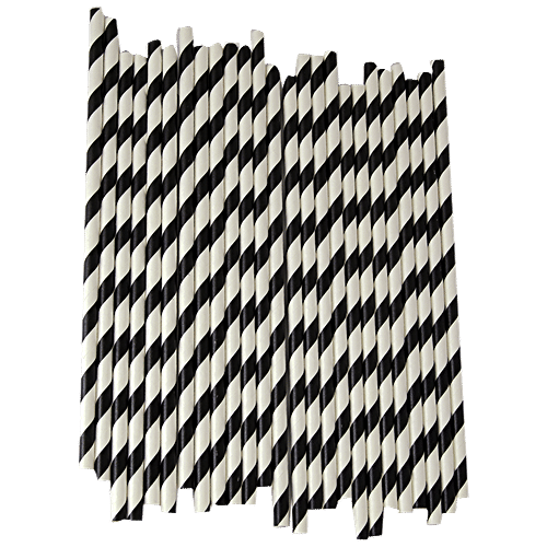 Buy SE7EN Disposable Paper Straws - For Birthday Parties, Weddings ...