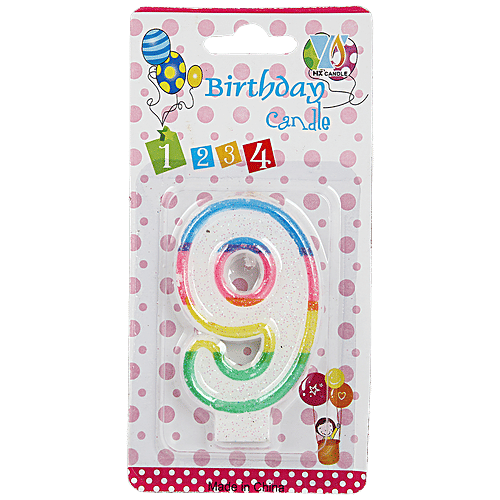 Buy SE7EN Number 9 Candle - For Cake Decoration, Birthday Parties ...