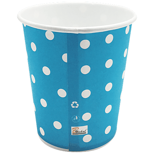 Buy SE7EN Polka Dot Paper Glass - For Birthday Parties, Weddings, Blue ...