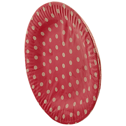 Buy SE7EN Polka Dot Paper Plate - For Parties, Picnics & Occasions ...