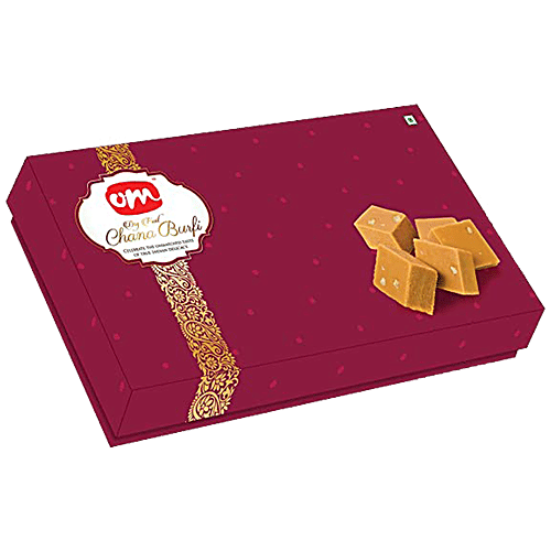Buy Om sweets & snacks Dry Fruit Chana Burfi - Authentic Taste, Perfect ...