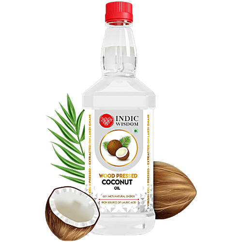 Buy INDIC WISDOM Wood Pressed Coconut Oil - Cold Pressed Online at Best ...