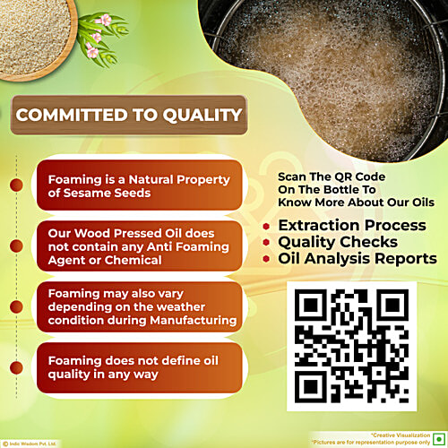 Buy INDIC WISDOM Wood Pressed White Sesame Oil - Cold Pressed Online at ...